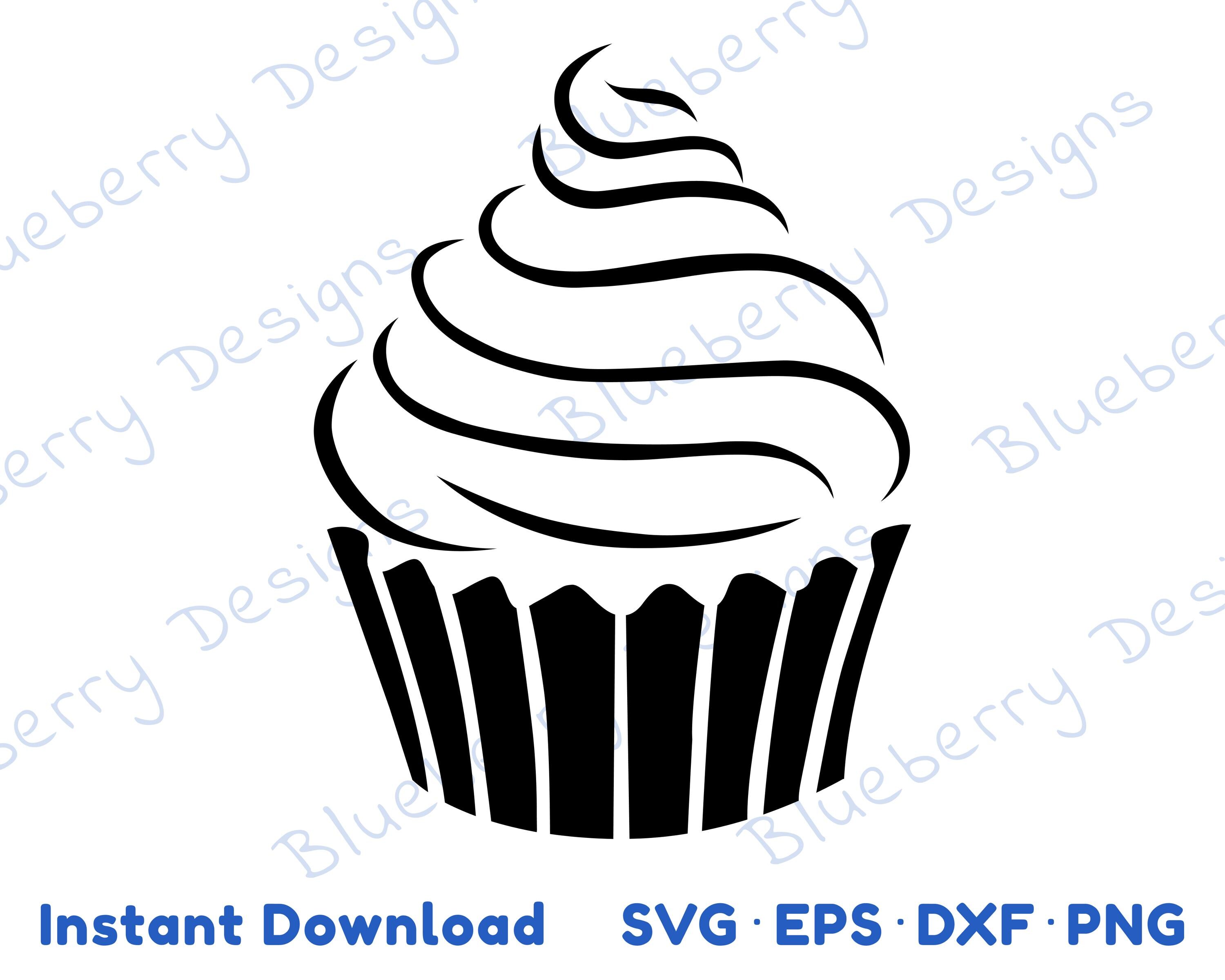Cupcake Svg Bundle, Cupcake Svg Eps Dxf Png, Cupcake Outline, Cupcake ...