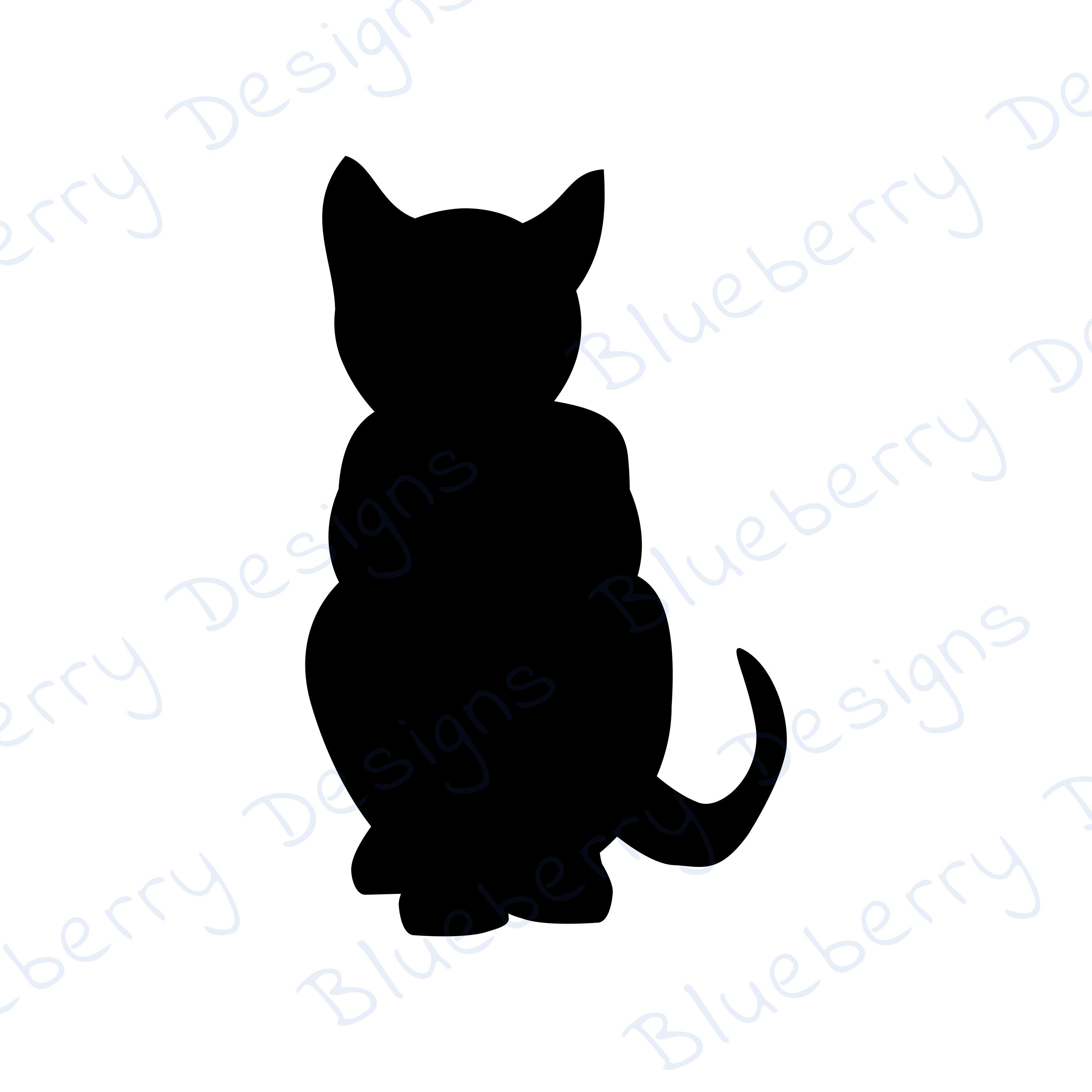 Cat Silhouette Clipart, Cat Silhouette Bundle, Cat Silhouette Vector ...