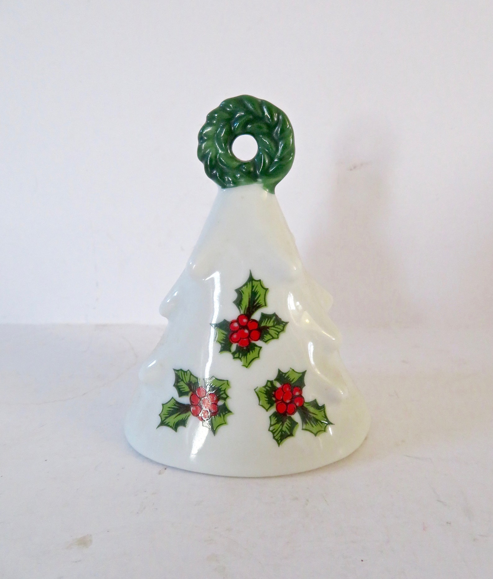Vintage 80s 1980s Ceramic Porcelain Lefton Christmas Tree Bell | Etsy