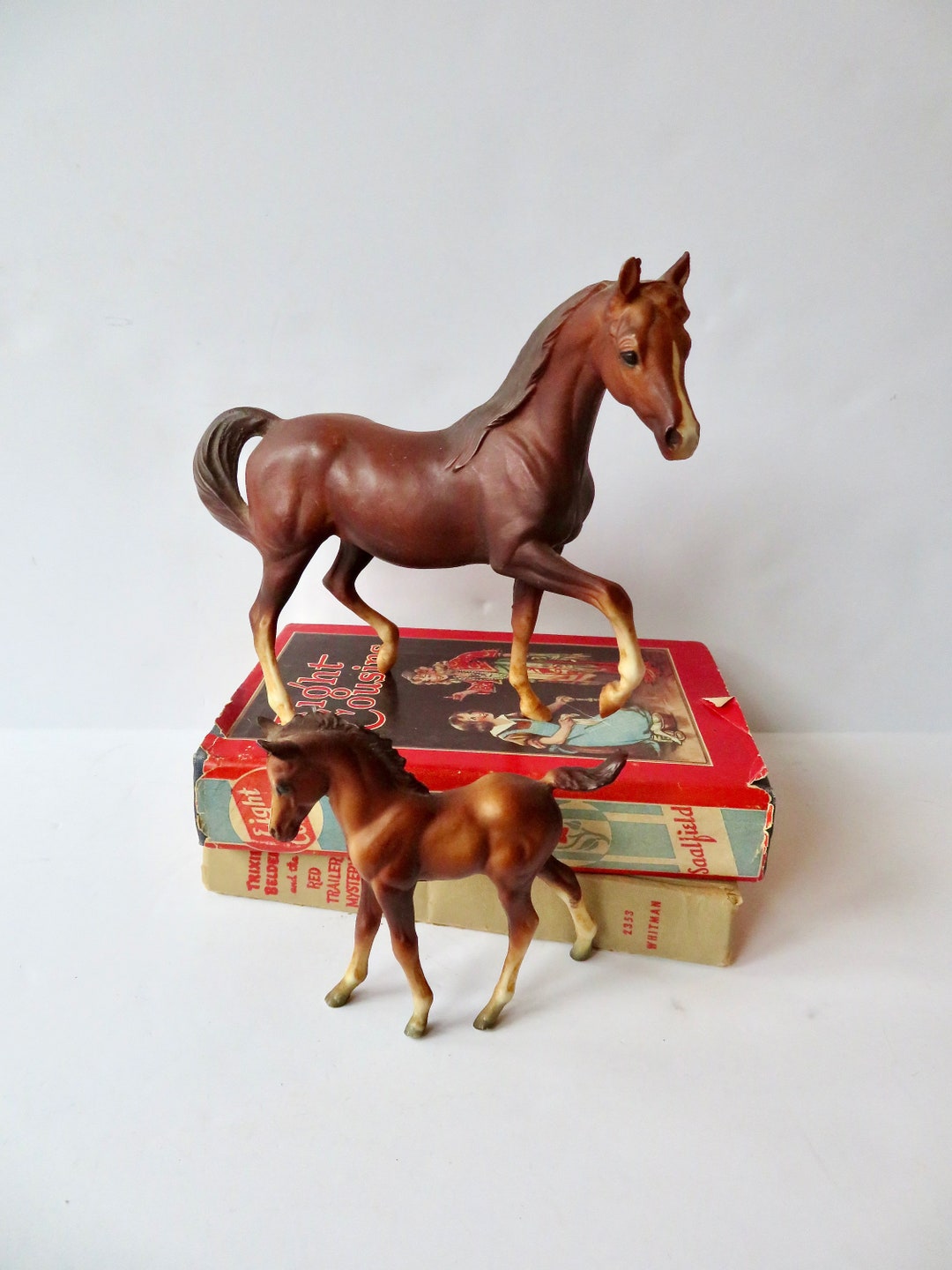 Vintage 70s 80s Breyer Horse 2 Pc Horses Classic Size 9 by 6 Family ...