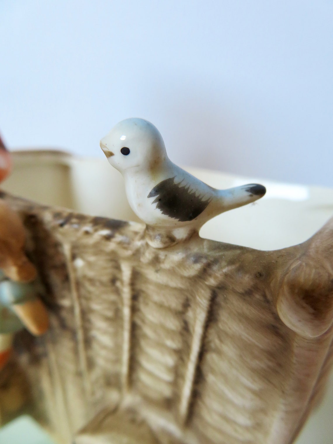 Vintage Inarco Ceramic Girl Planter – Pajama Toddler With Doll, Wicker ...