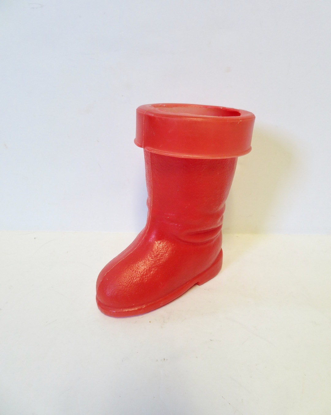 Vintage 50s 60s XL Jumbo 5" Red Plastic Santa Claus Boot Candy ...