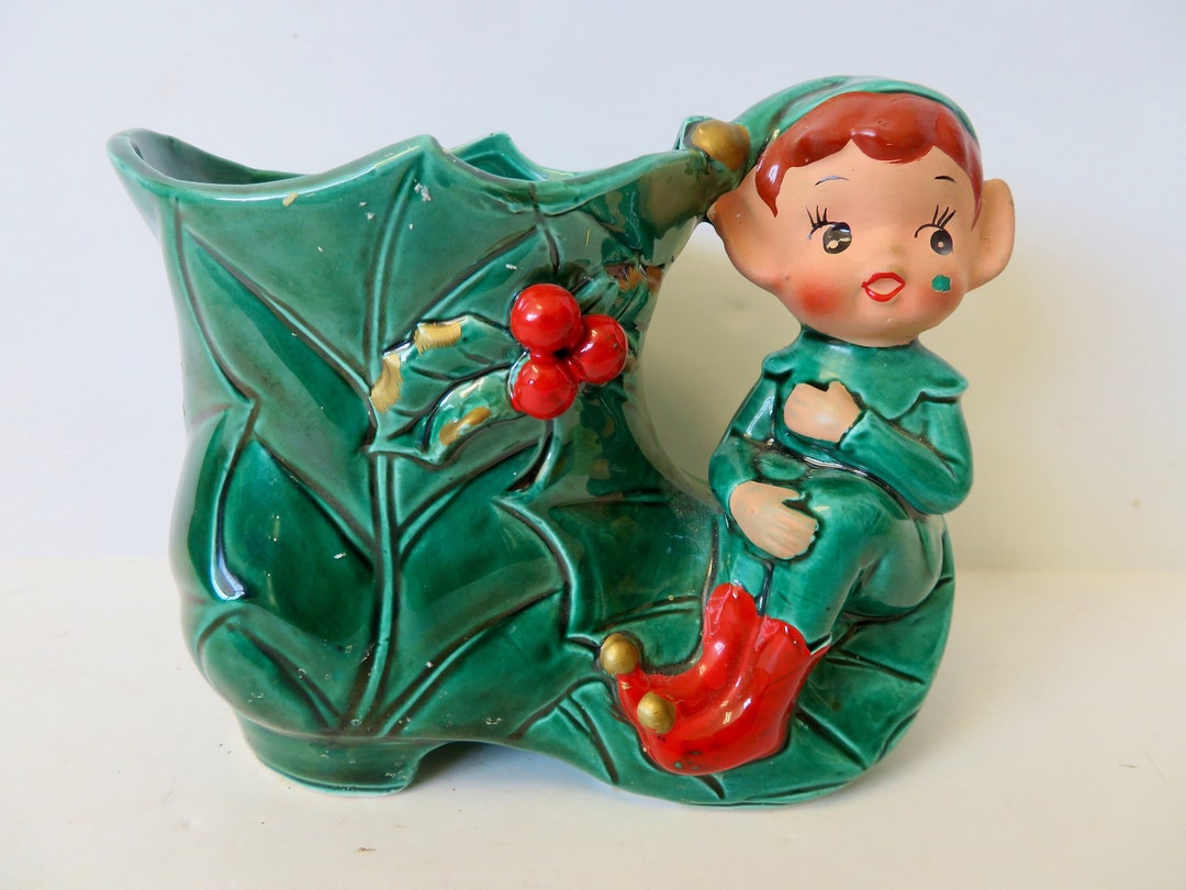 Vintage 50s 60s Inarco Japan Rare Ceramic Elf Pixie Gnome Sprite ...