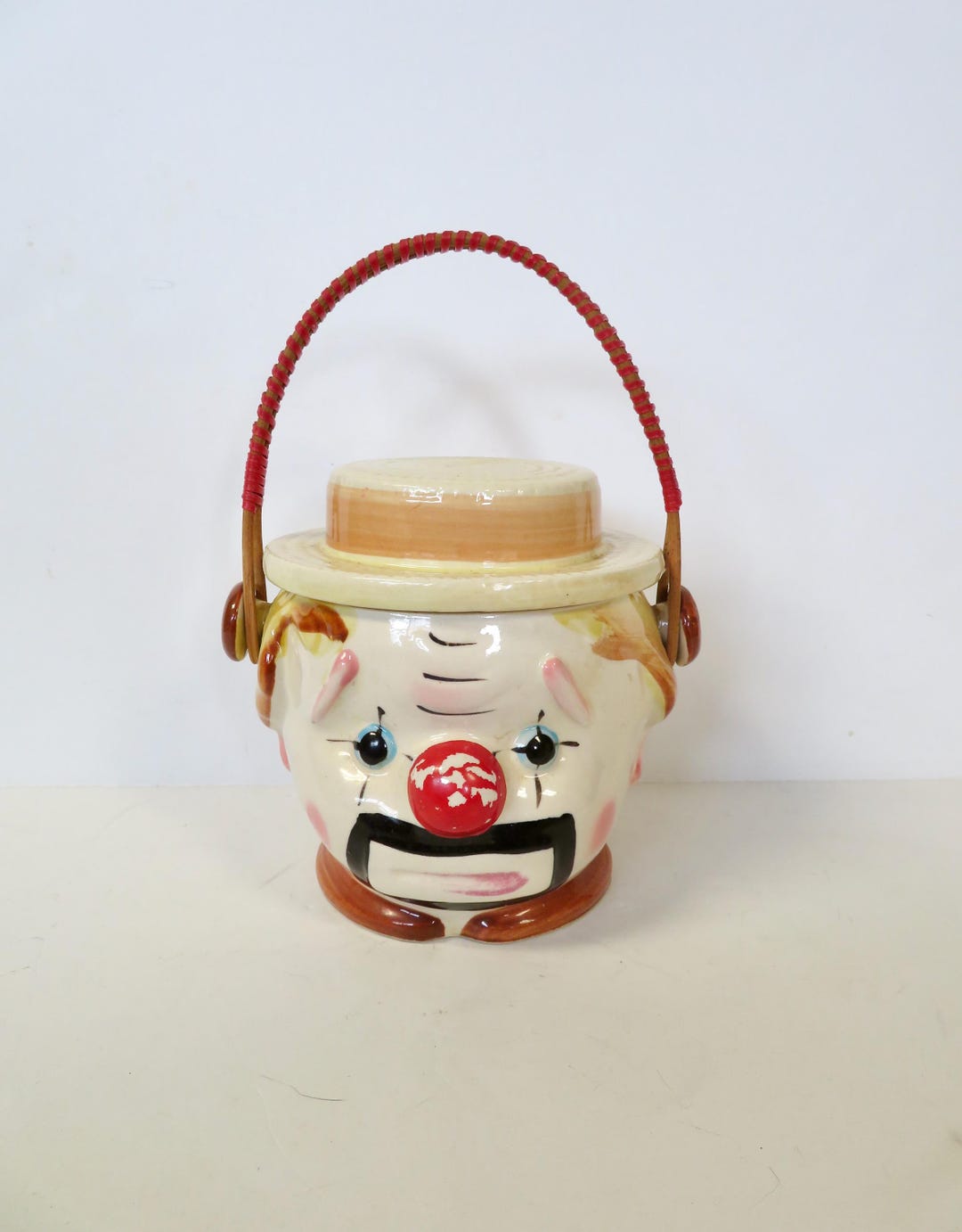Vintage 50s 60s Adorable Made in Japan Ceramic Sad Face Clown Cookie ...
