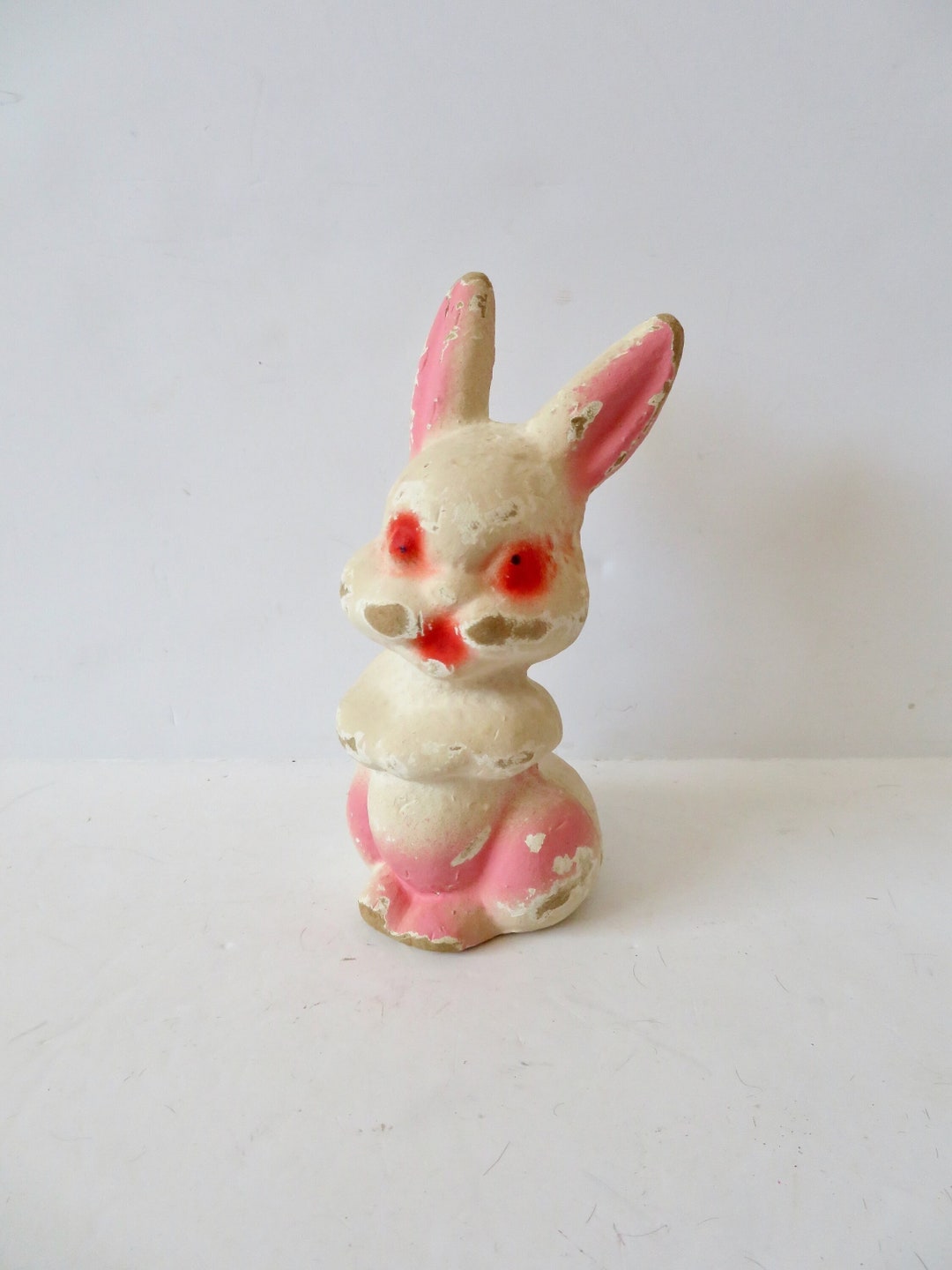 Vintage 50s 60s 6 Pulp Paper Mache Bunny Rabbit Statuette Figurine ...