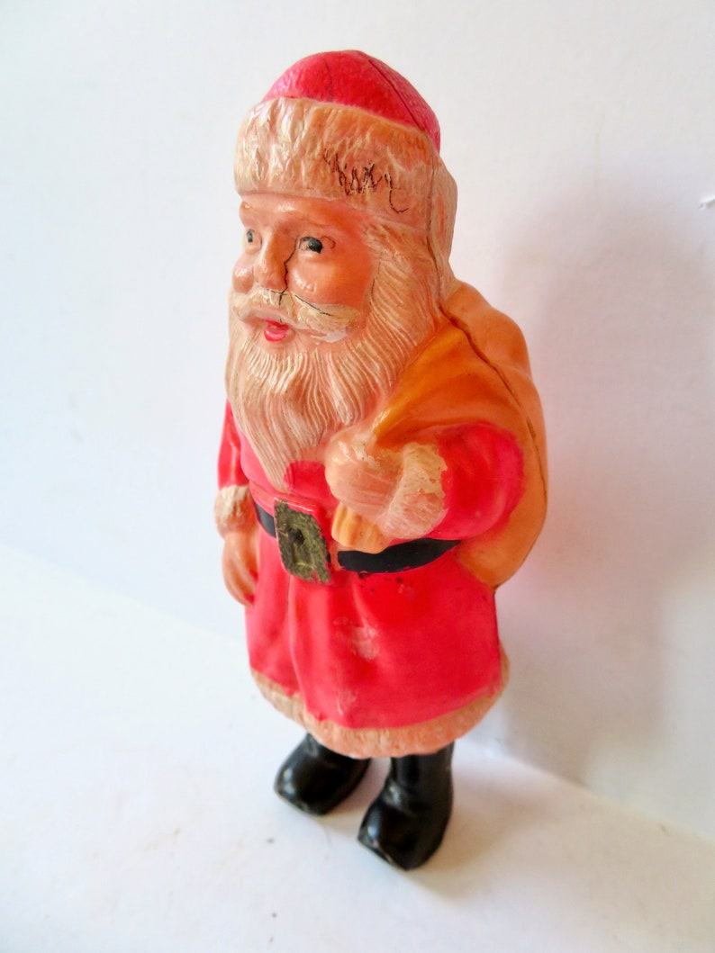 Vintage Old 40s 50s Celluloid Plastic Blow Mold Santa Claus - Etsy