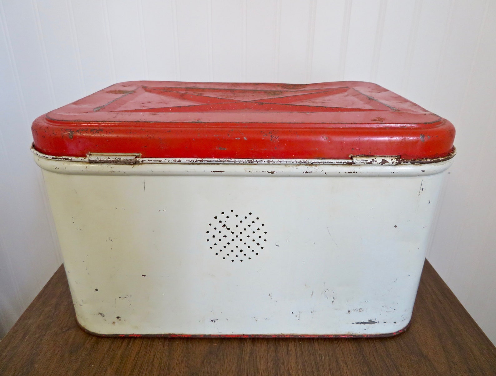 Vintage 1950s 50s Metal Bread Box Hinged Flower Floral Paint - Etsy