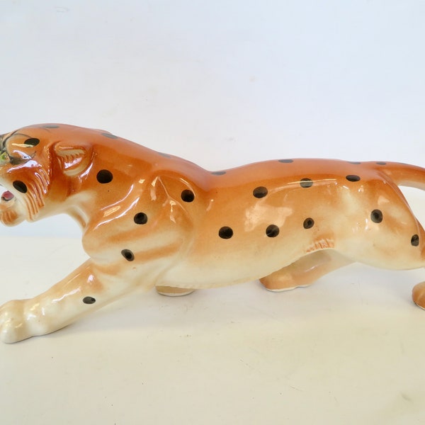 Porcelain Tiger Figurine - Etsy