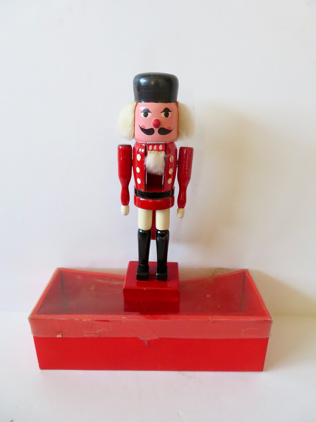 Vintage Erzgebirge German Style Wooden Hand Painted 10" Soldier ...