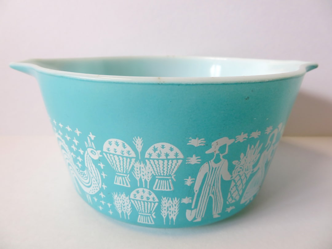 Vintage 50s 1950s Mid Century Pyrex Amish Butterprint Cinderella Casserole Dish Baker No Lid 1 ...