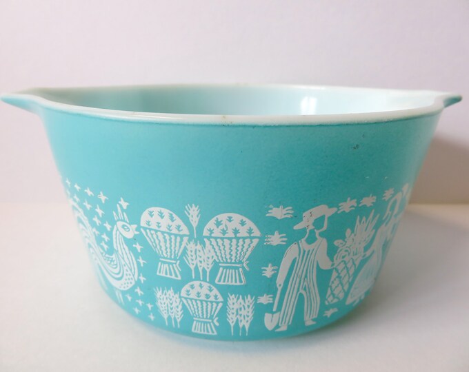 Vintage 50s 1950s Mid Century Pyrex Amish Butterprint Cinderella ...