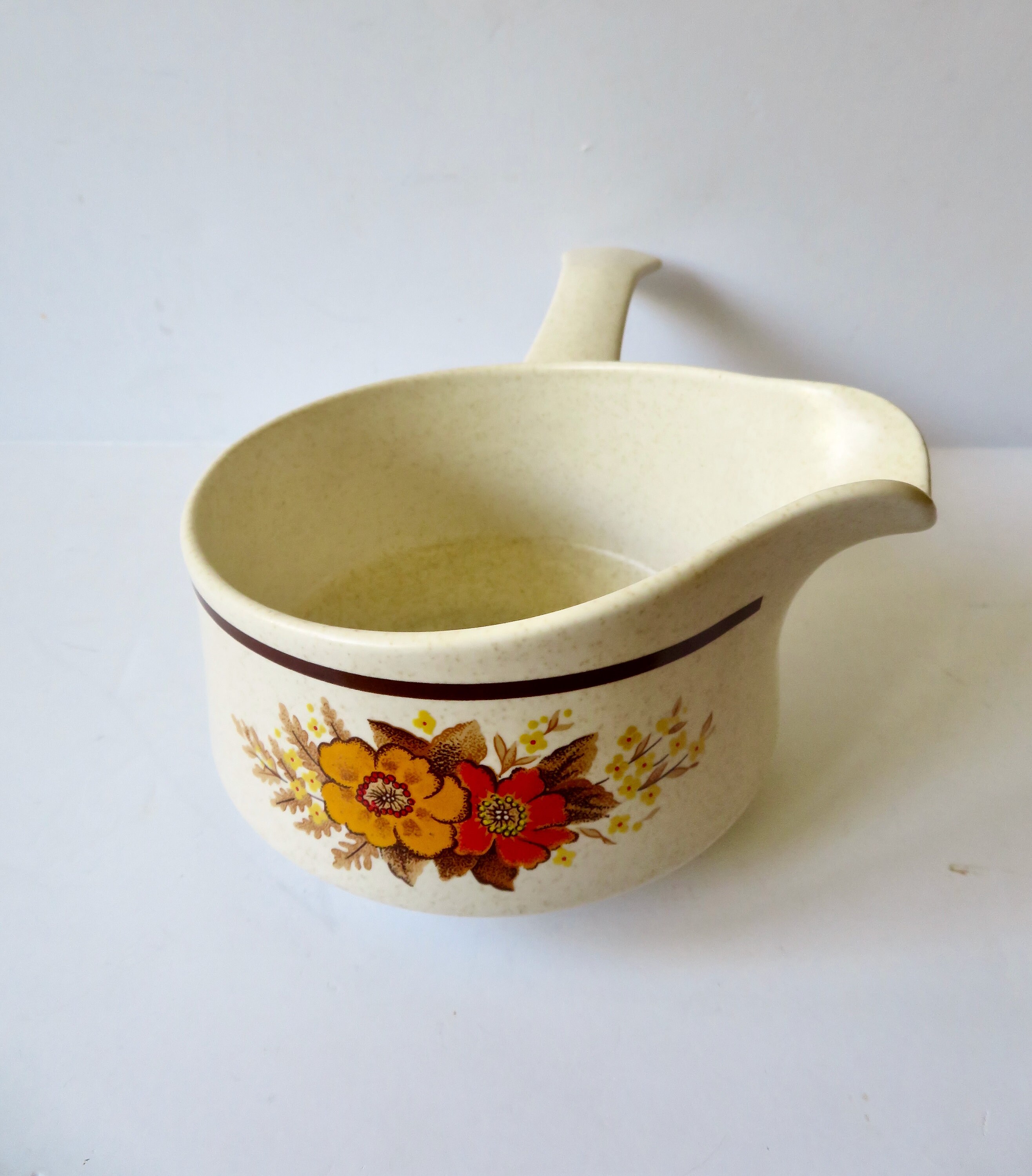 Vintage Lenox Temper-ware Gravy Boat – Fall Blossoms Floral Stoneware ...