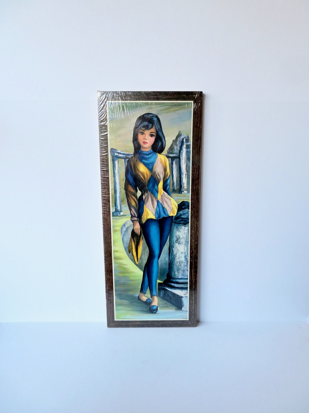 Maio Big Eye Girls Jumbo 25 X 10 Harlequin Moppet Litho Lithograph ...
