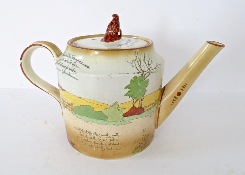 Vintage Antique Burleigh Ware England Teapot Tea Pot Burgess - Etsy