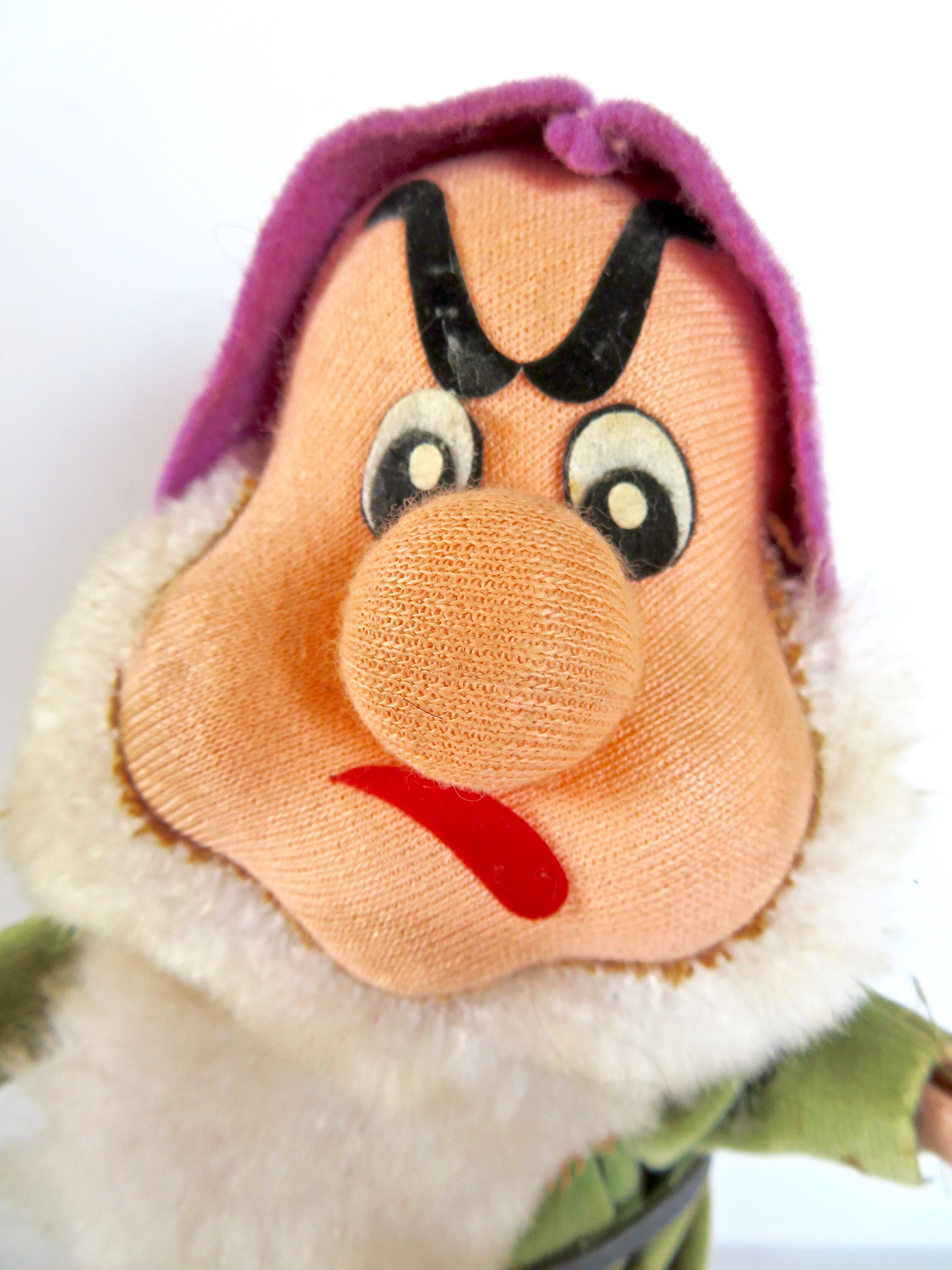 Vintage 60s Walt Disney Snow White Grumpy Plushie - Made in Japan - Etsy