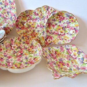 Vintage 40s 50s James Kent Fenton Dubarry Made in England Chintz Floral ...