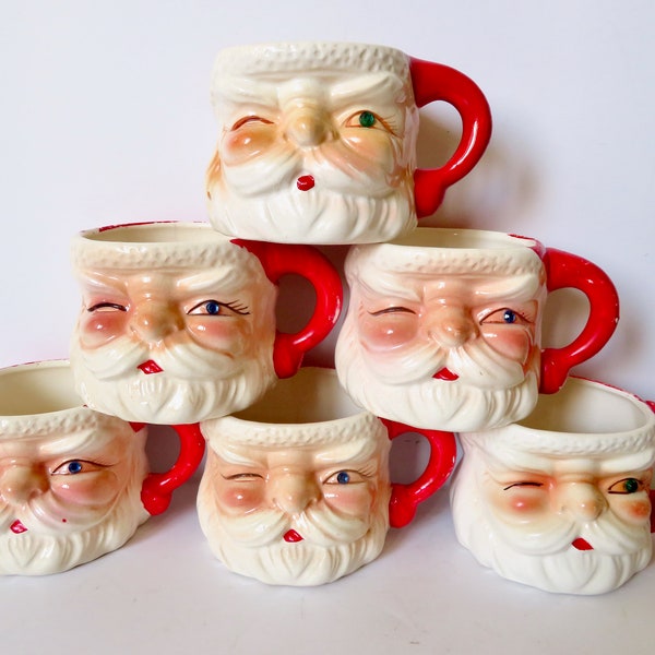 Vintage Santa Mugs - Etsy