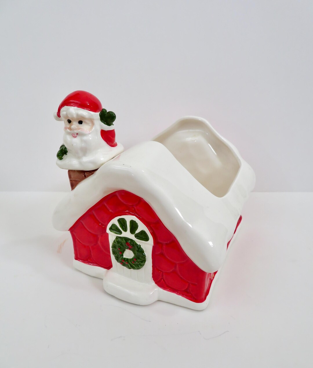 Vintage Inarco Japan Ceramic China Santa Claus in Chimney Planter ...