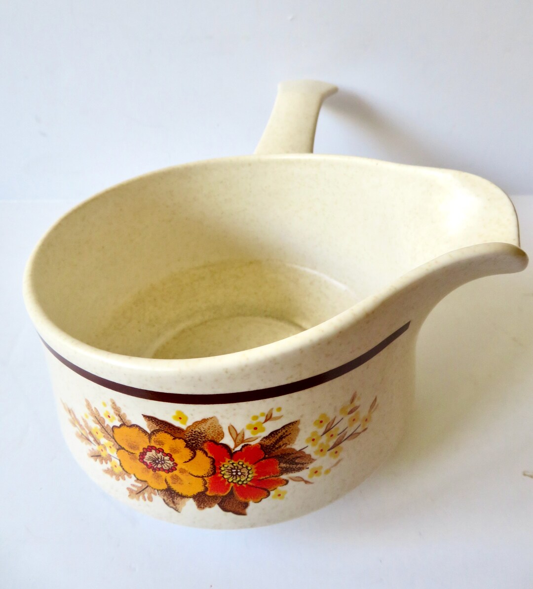 Vintage Lenox Temper-ware Gravy Boat – Fall Blossoms Floral Stoneware ...