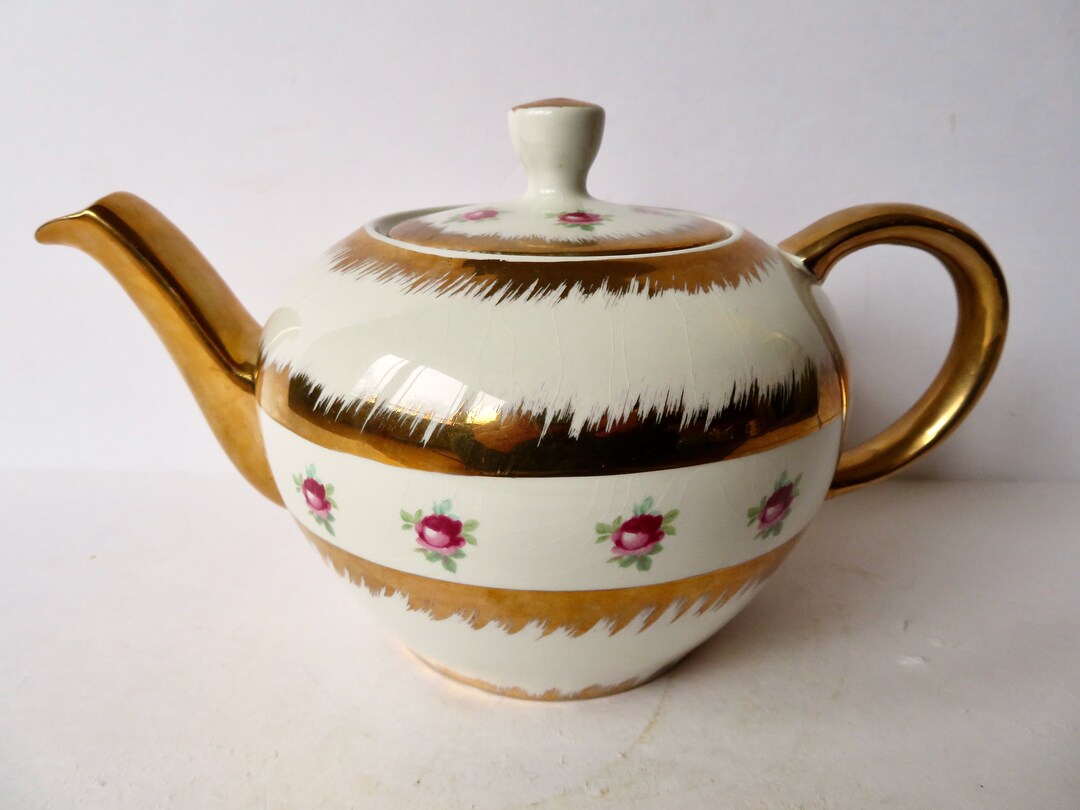 Vintage 50s 60s Ellgreave Heatmaster Staffordshire China Pink Rose ...