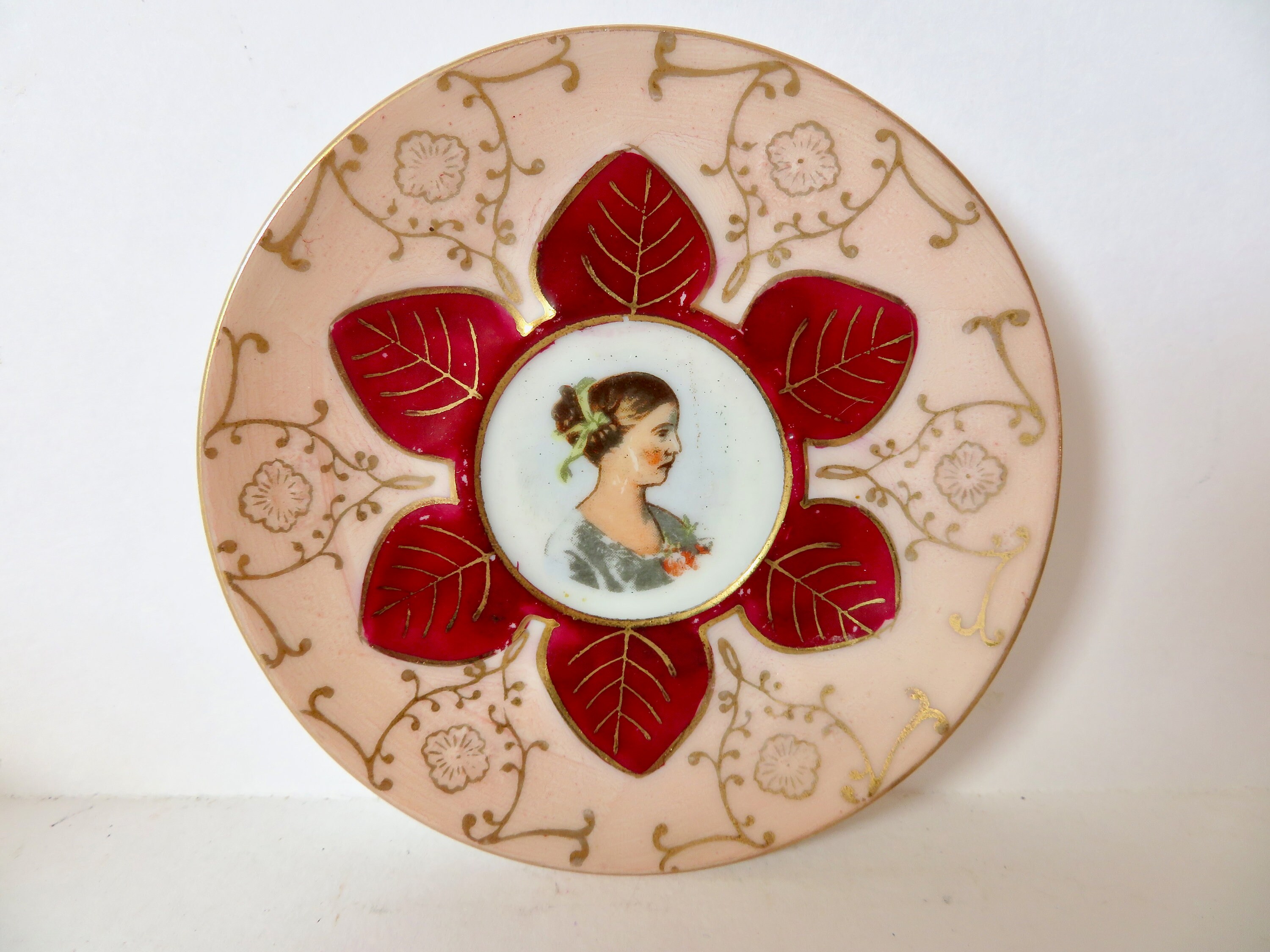 Vintage Ardalt Japan Demitasse Cup and Saucer: Lady Portrait, Pink ...