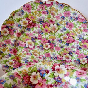 Vintage 40s 50s James Kent Fenton Dubarry Made in England Chintz Floral ...