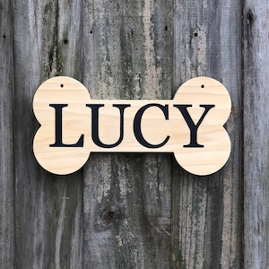 Engraved Signs, Personalized Dog Bone, Personalized Dog Gifts, Wood Dog ...