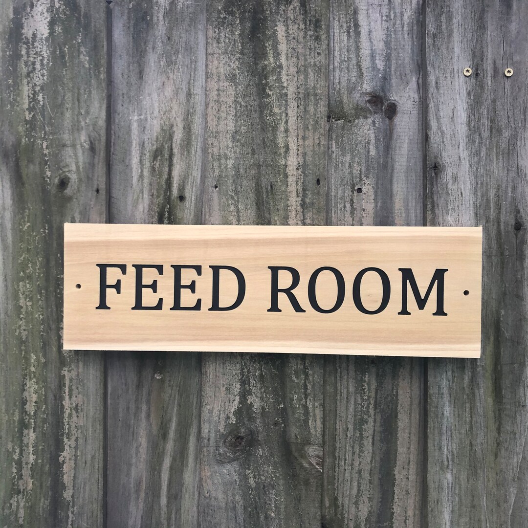 Feed Room Sign, Horse Sign, Engraved Signs, Wood Horse Sign, Horse ...