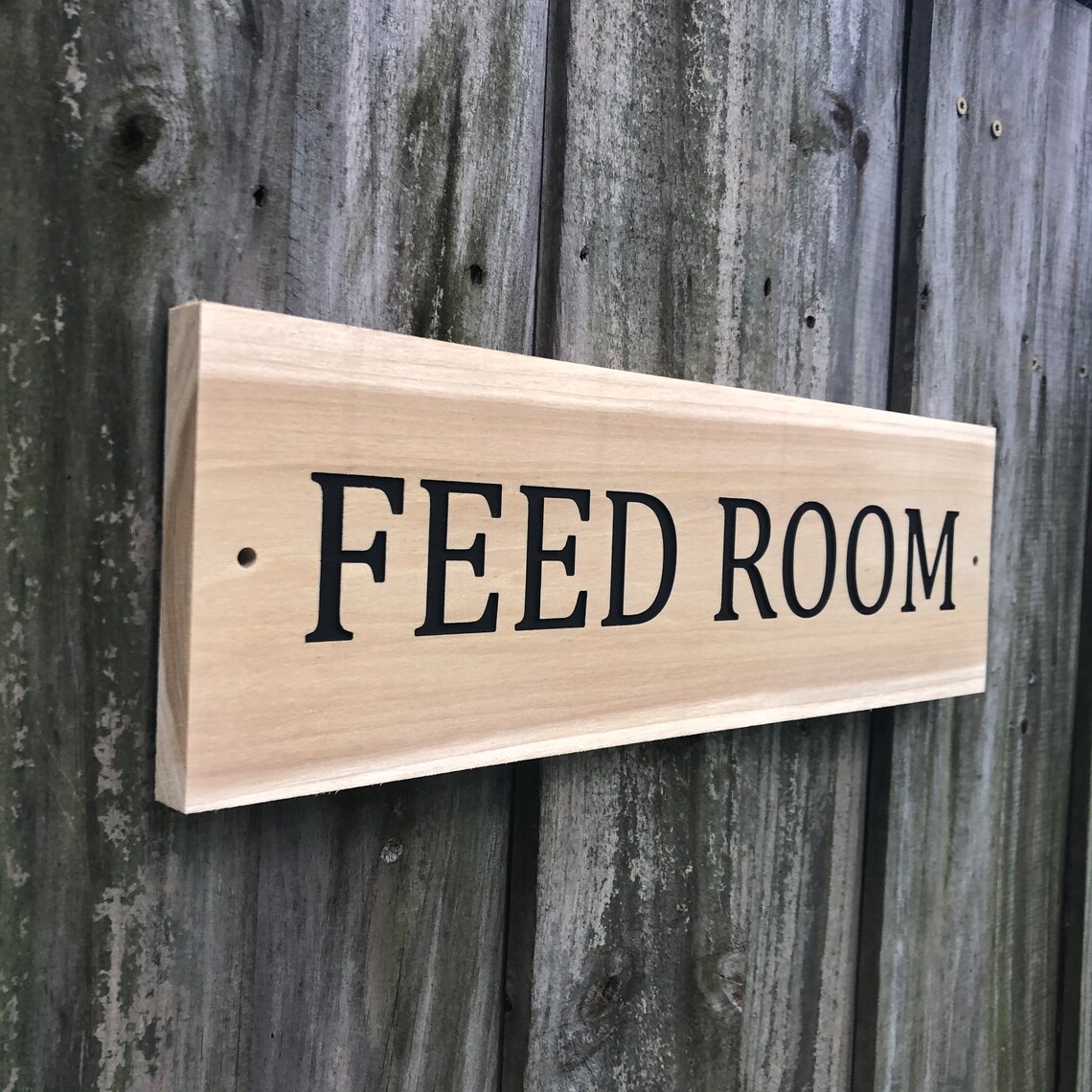 Feed Room Sign Horse Sign Engraved Signs Wood Horse Sign - Etsy