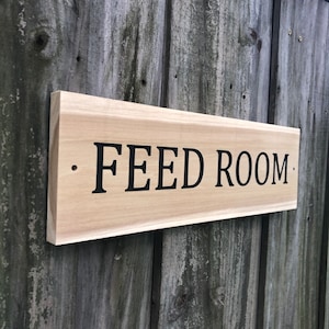 Feed Room Sign, Horse Sign, Engraved Signs, Wood Horse Sign, Horse ...