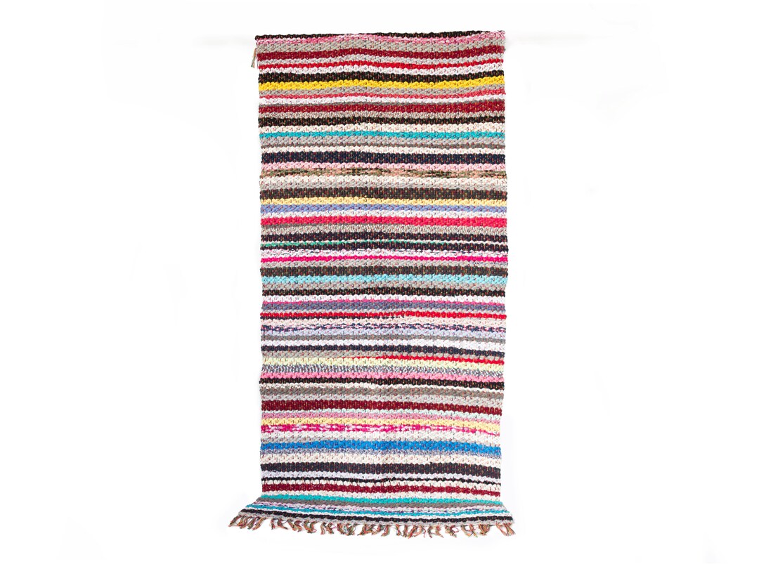 Striped Rug, Boho Carpet, Hippie Rug, Unique Rug, Rainbow Rug, Runner ...