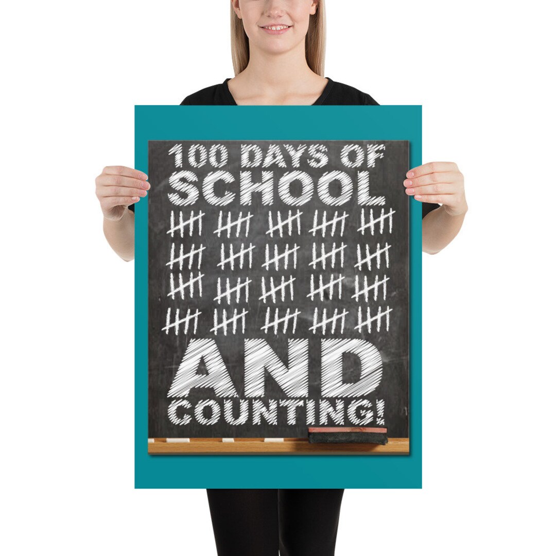 100 Days of School Count Tally Poster - Etsy