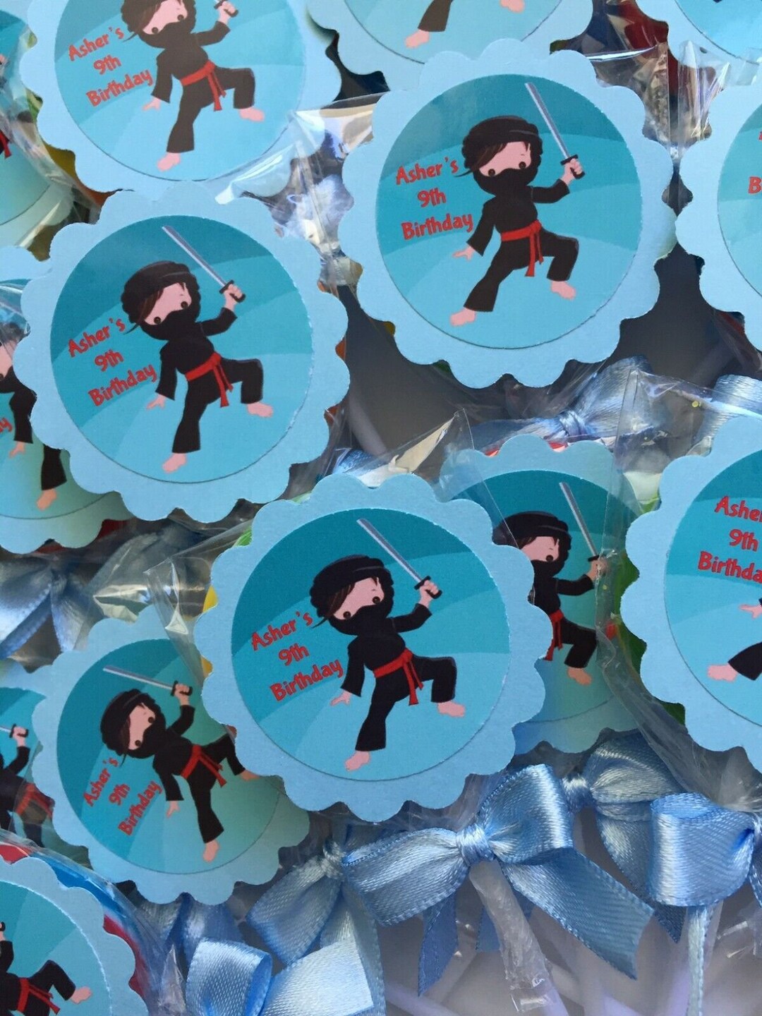 Personalised Ninja Lollipops – Birthday Party Favors, Loot Bag Fillers ...