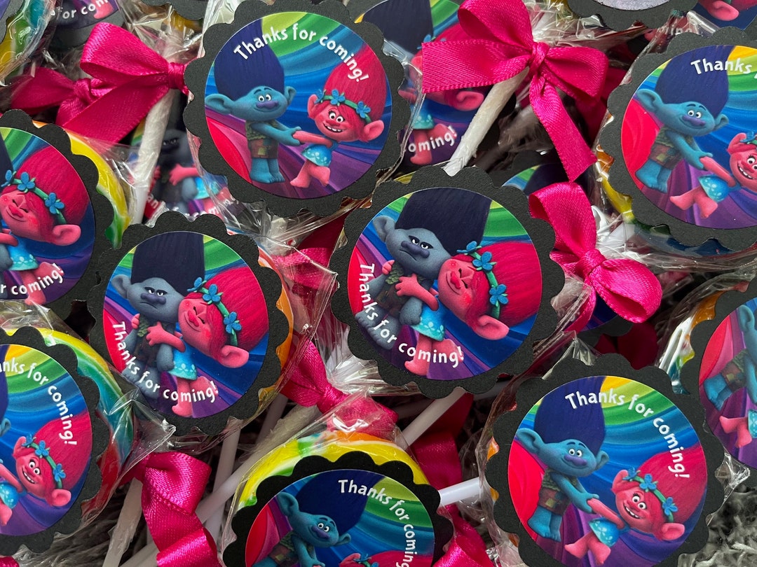Poppy Branch Trolls Birthday Lollipops Loot Bag Fillers Party Favors ...