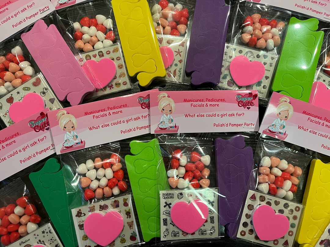 Personalised Girls Pamper / Spa Party Pack / Party Favors 10pc Pamper ...