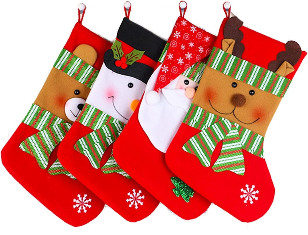 Personalised Contemporary Christmas Santa Stocking / Present Bag - 1pc ...