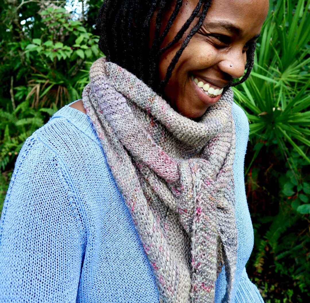 Knit Shawl Pattern – Cozy Canvas Neckwarmer, Beginner Friendly (PDF ...