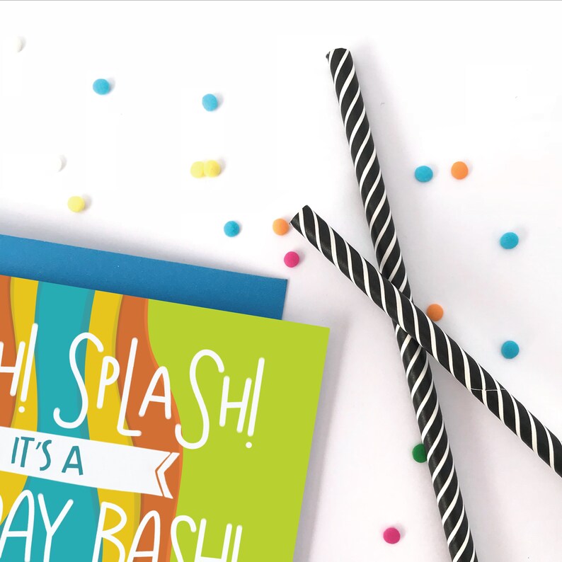 Slip and Slide Birthday Invitation Printable Invitations | Etsy