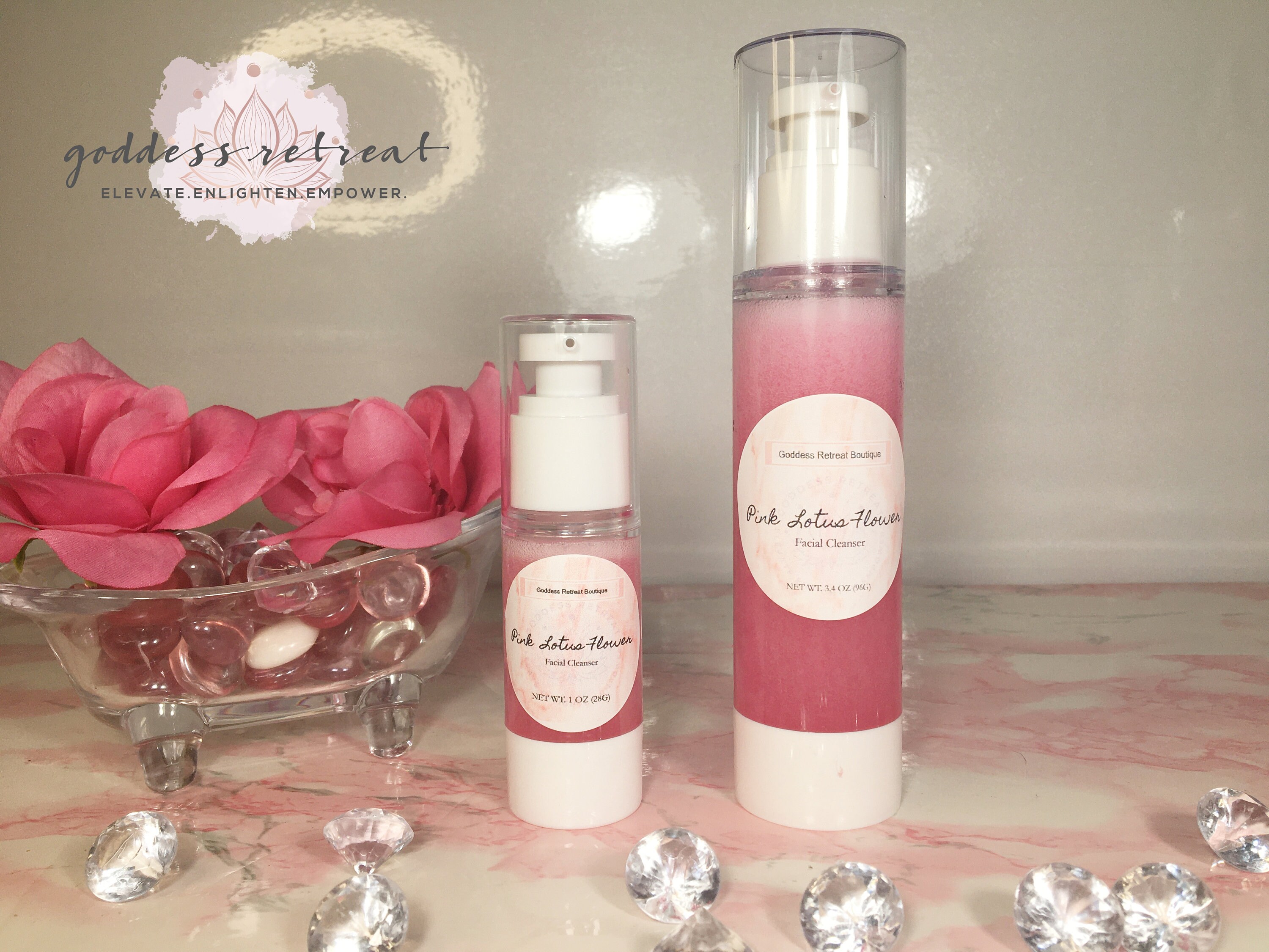 Pink Lotus Flower Facial Cleanser Natural Face Wash - Etsy UK