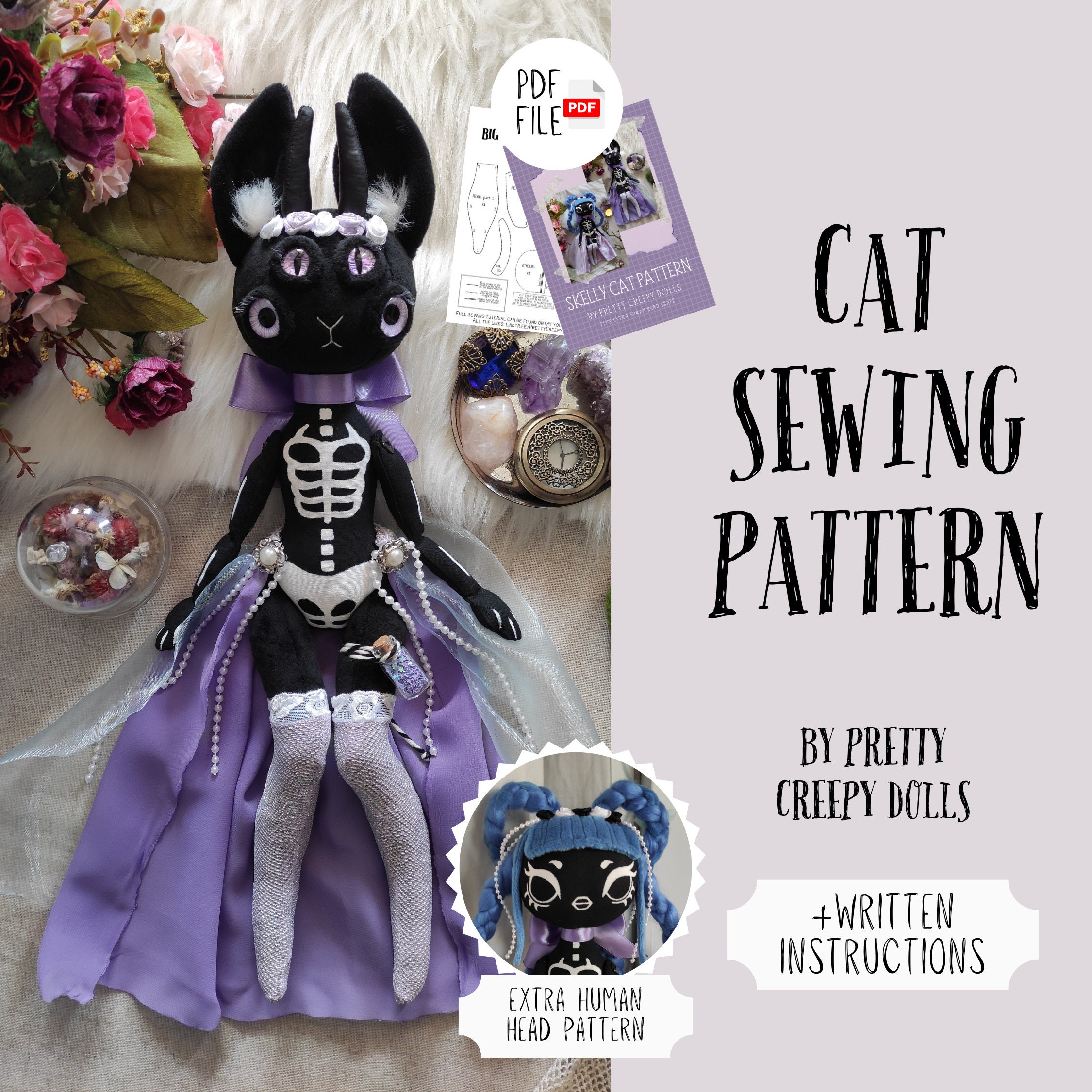 Creepy Cats Girls Dolls