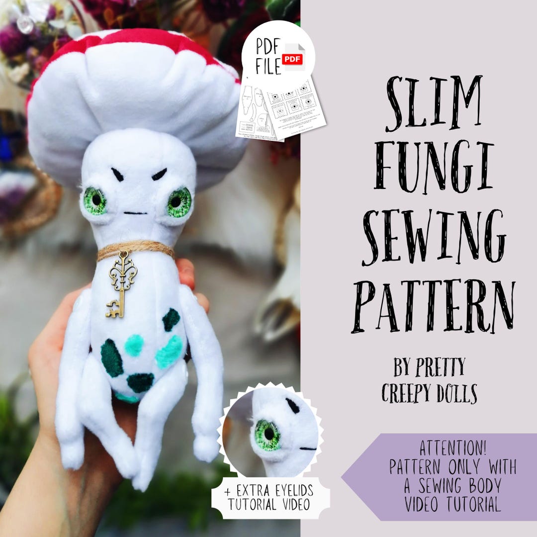 PDF Slim Fungi Sprite Sewing Pattern - Mushroom - Etsy