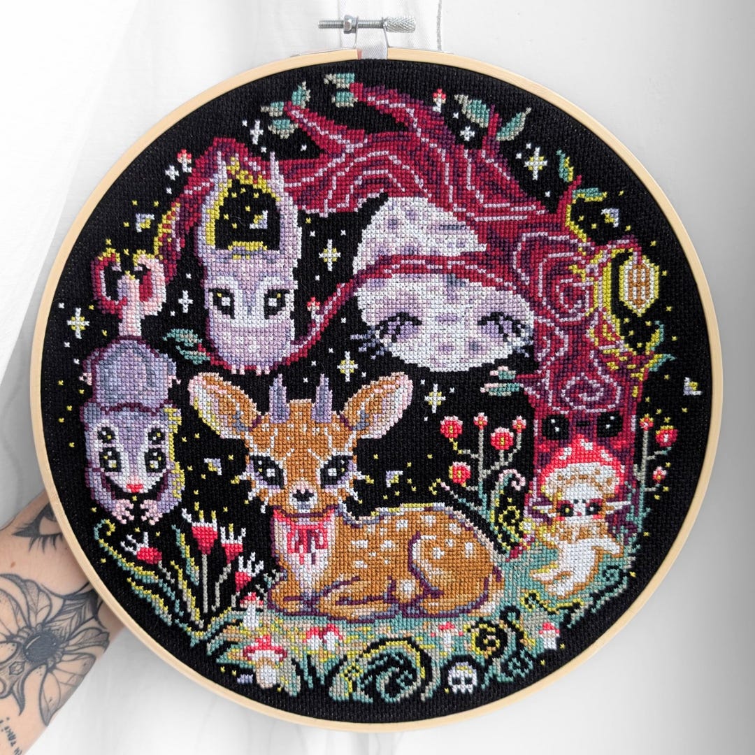 Little Deer and Forest Creatures Cross Stitch Pattern – Woodland ...