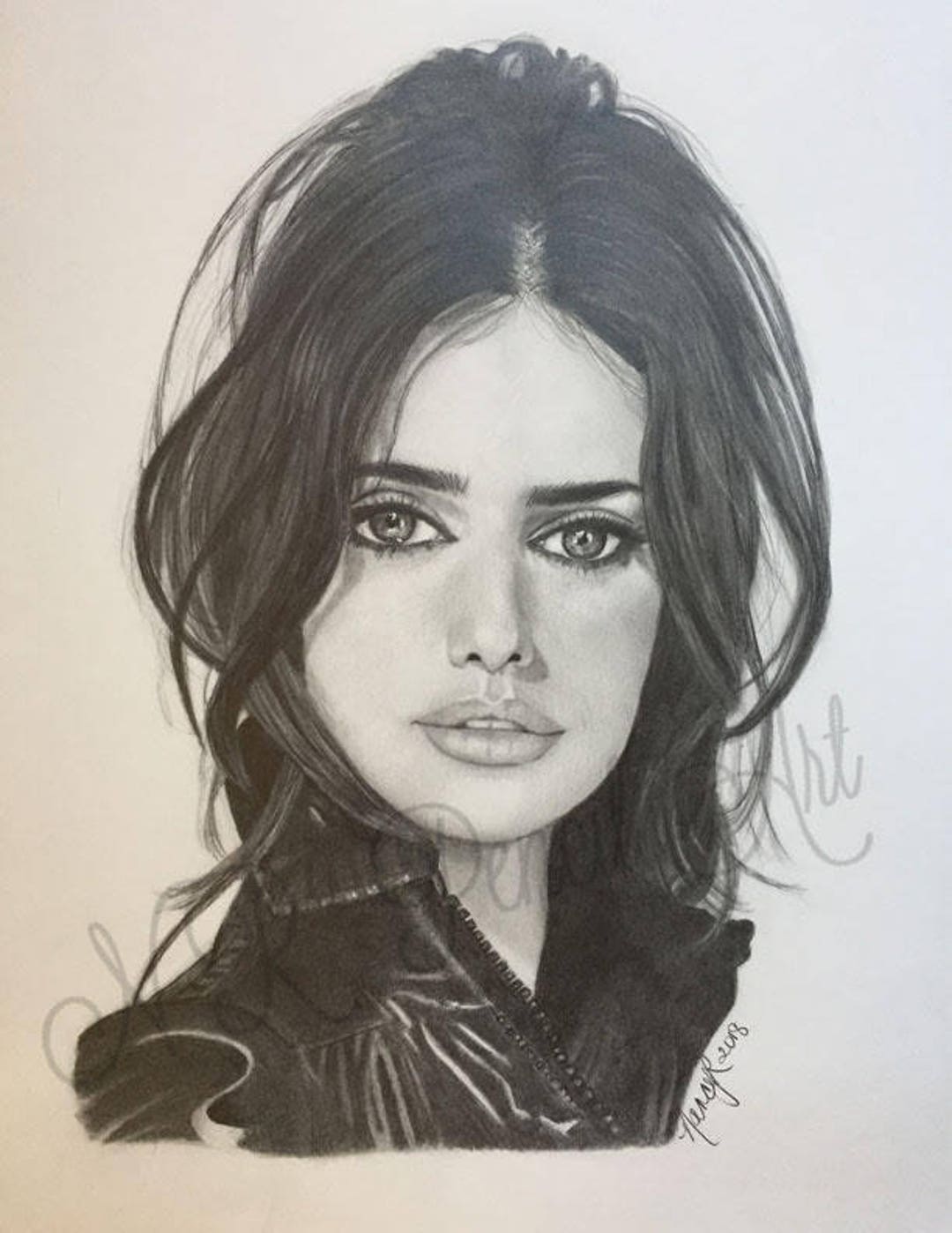 Penelope Cruz Original Drawing in Graphite - Etsy