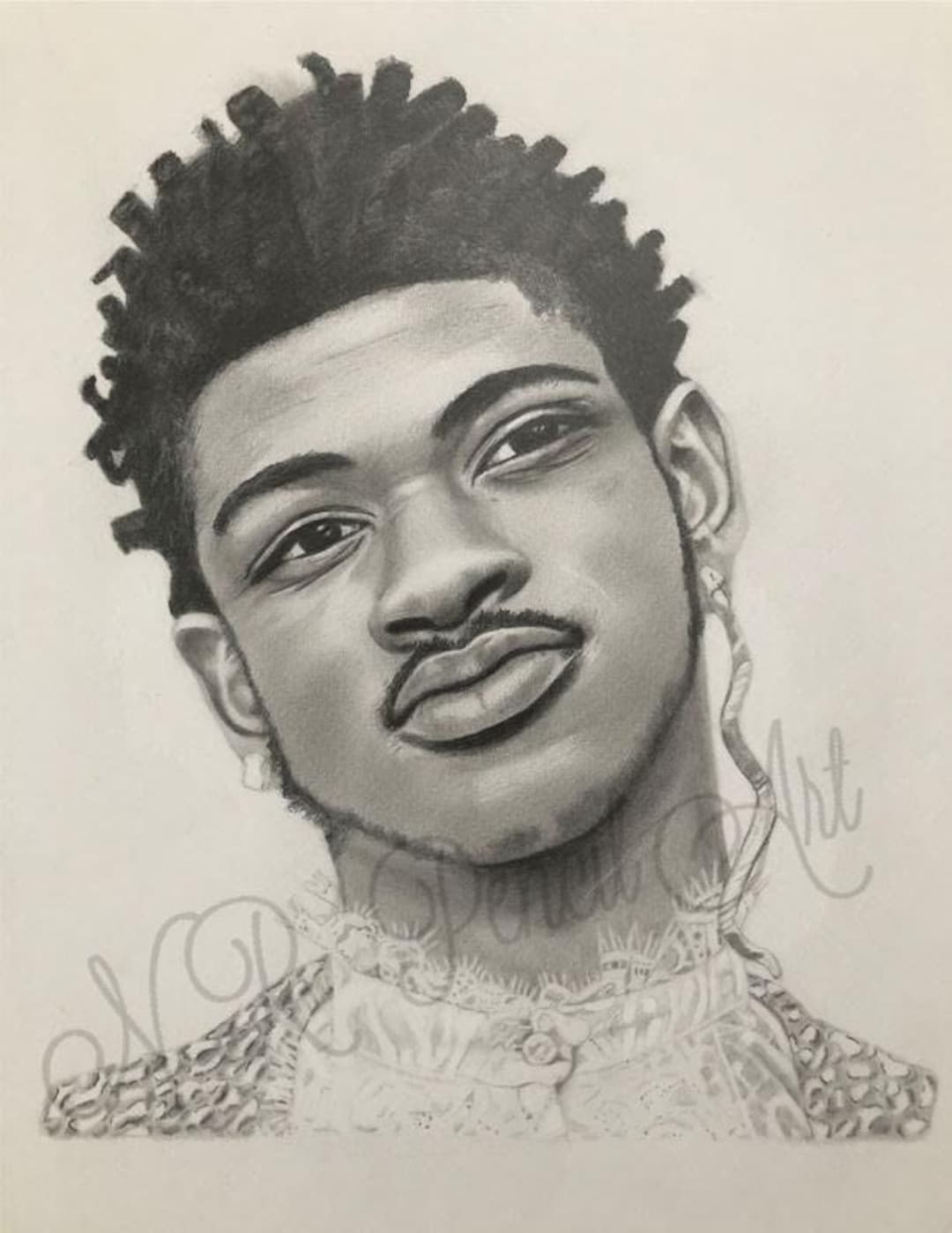 Lil Nas X Original Graphite Drawing - Etsy