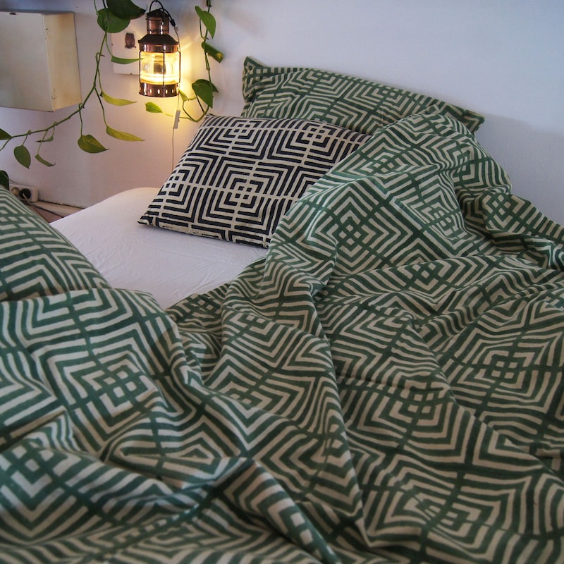 Geometric Duvet - Etsy