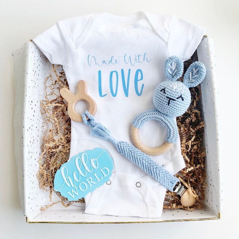 New Baby Boy Gift Set Box Welcome Baby Gift Set Baby Shower - Etsy