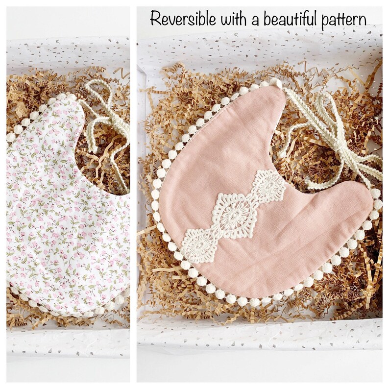 Baby Bib Reversible Vintage Bib Vintage Baby Bib Floral | Etsy