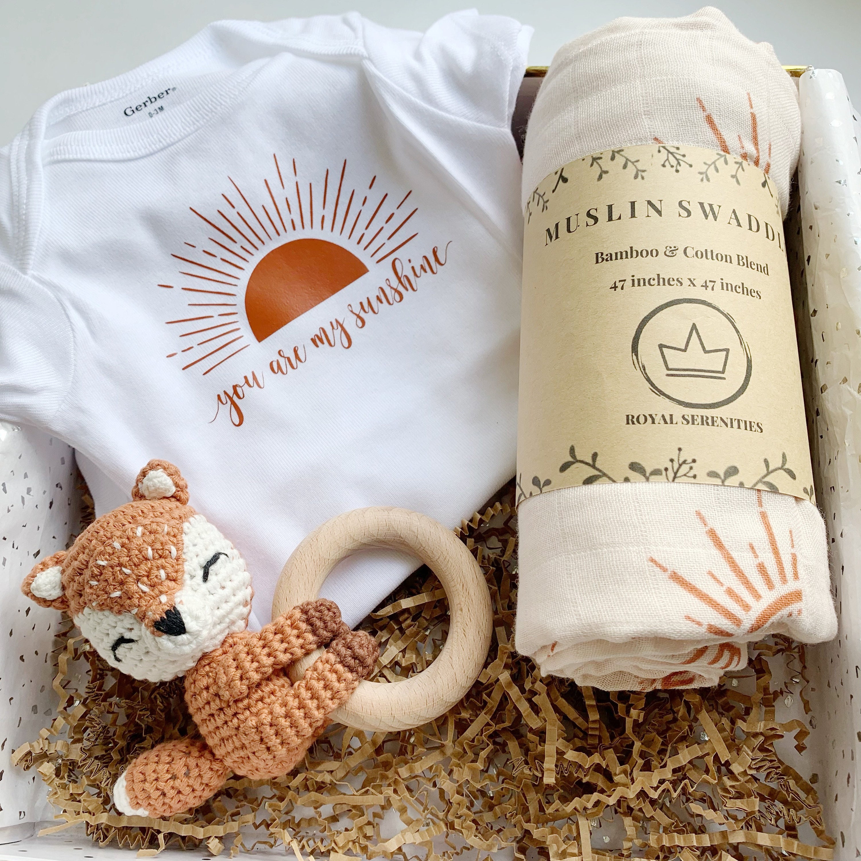 Boho Baby Gift Box Gender Neutral New Baby Gift Baby Shower | Etsy