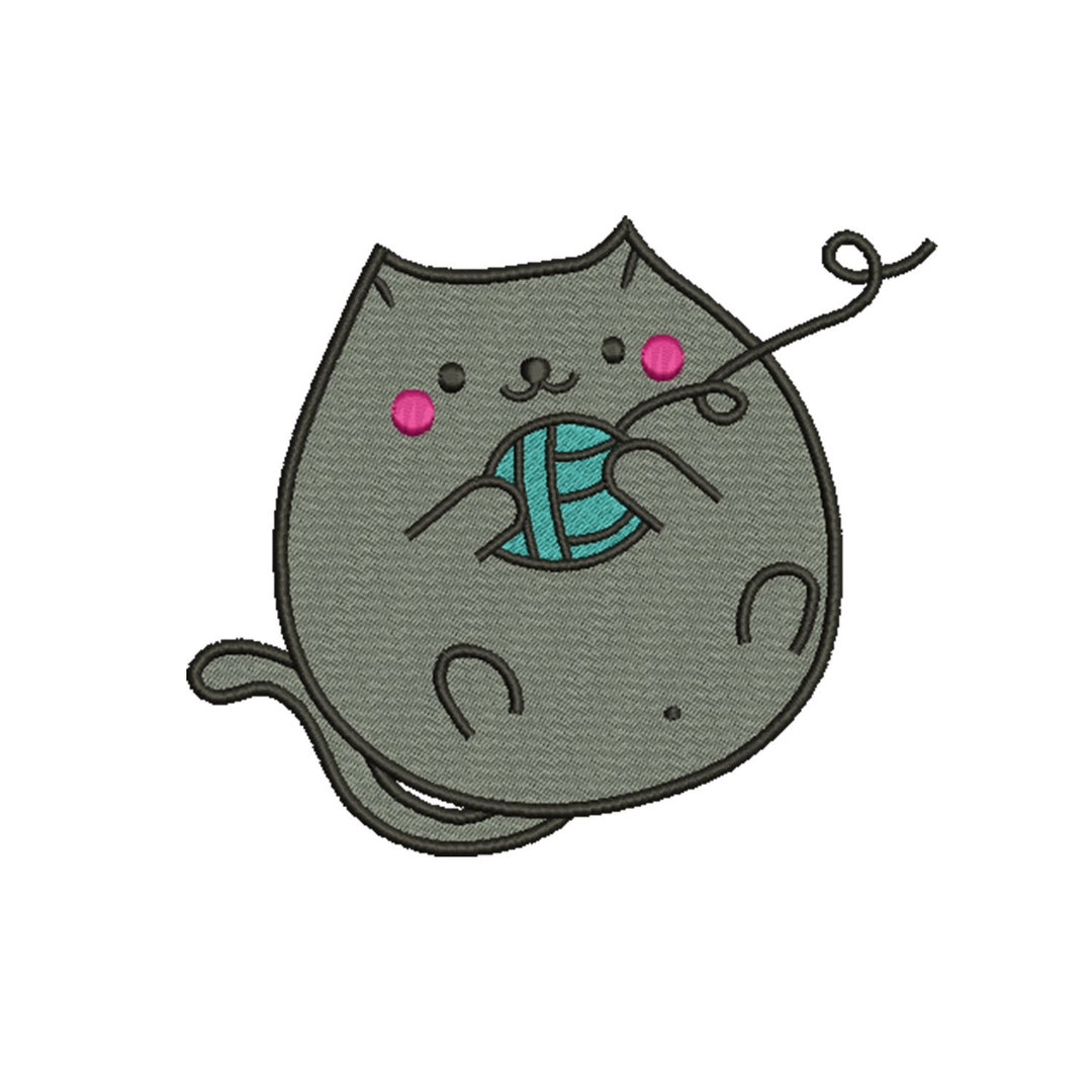 Cat Embroidery Design 4 Size INSTANT Download 8 Formats - Etsy