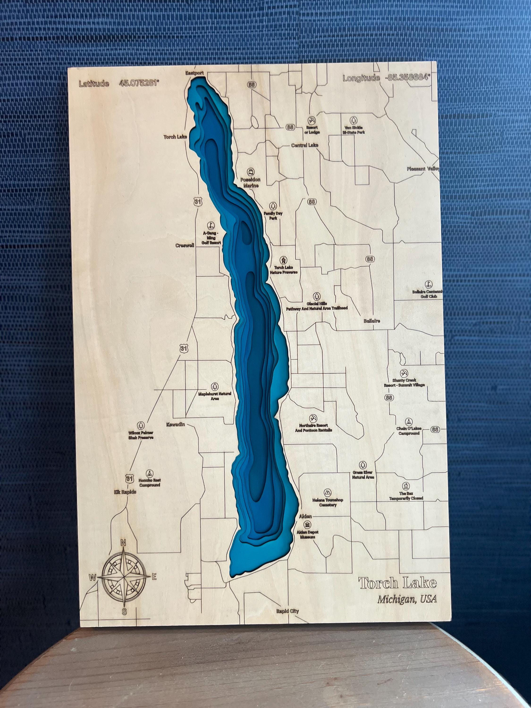 Custom Lake Layered Sign - Etsy